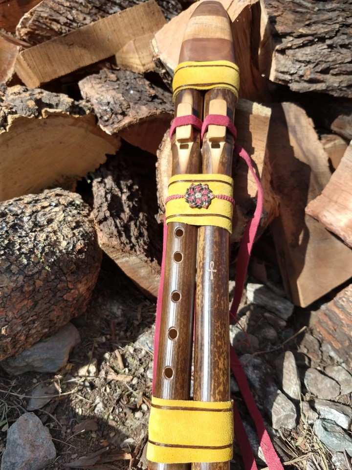 Native American Double Drone Flute in C 432 - 440 Hz | eBay