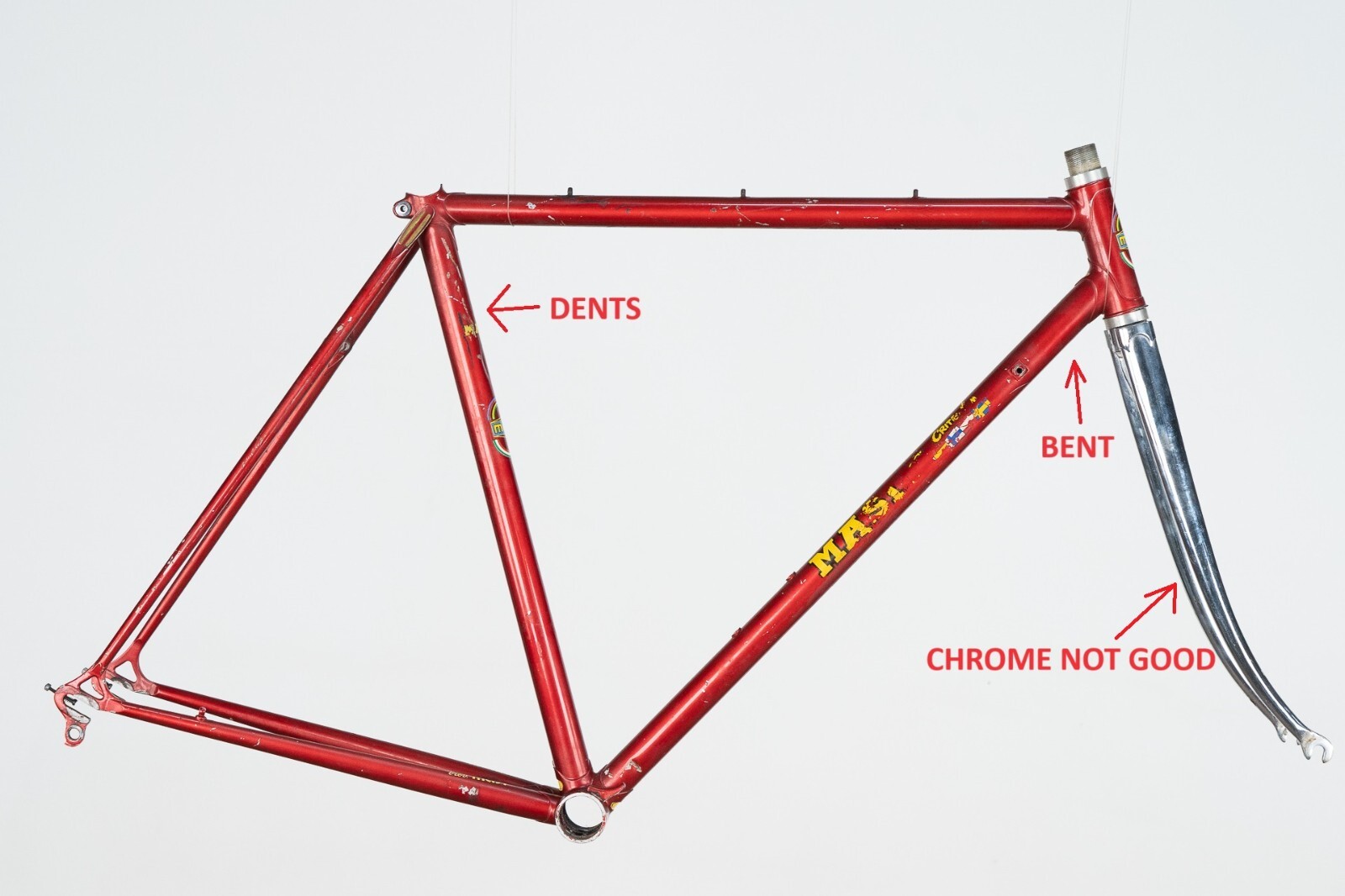 MASI PRESTIGE 1975 STEEL FRAME SET VINTAGE ROAD BIKE BICYCLE OLD ...