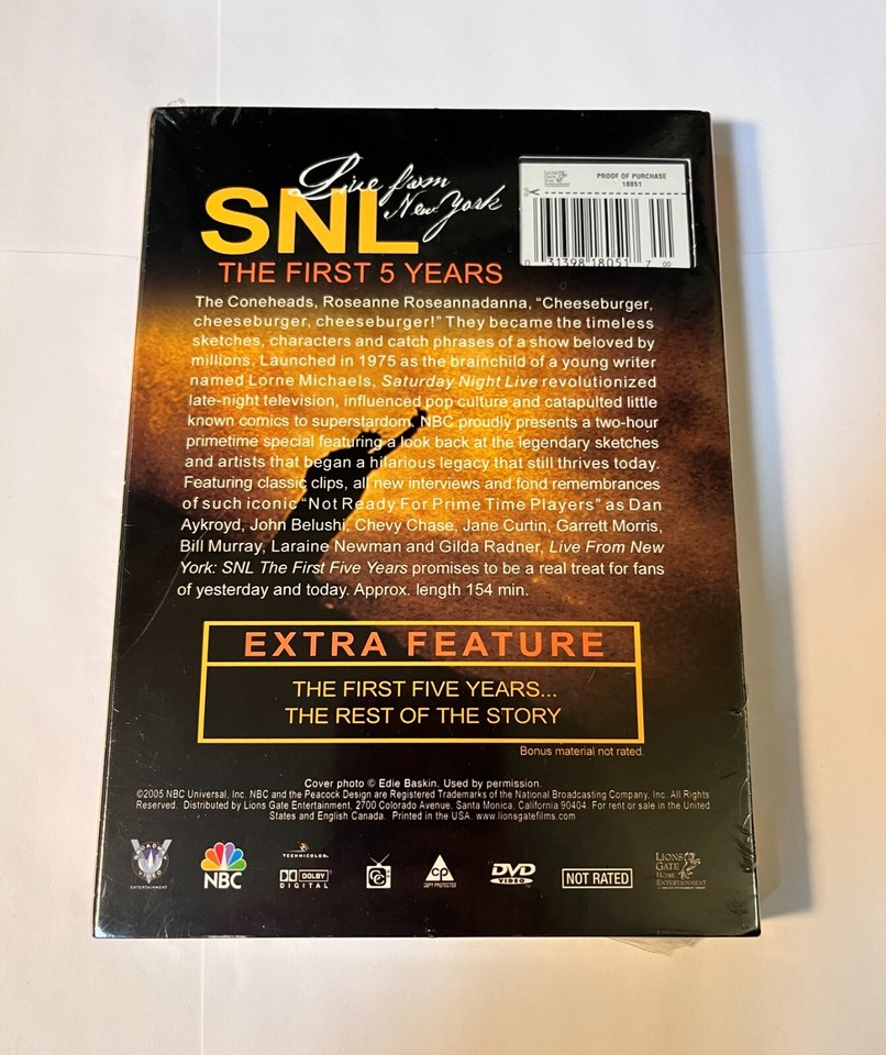 Saturday Night Live SNL - The First 5 Years (DVD, 2005) FACTORY SEALED ...