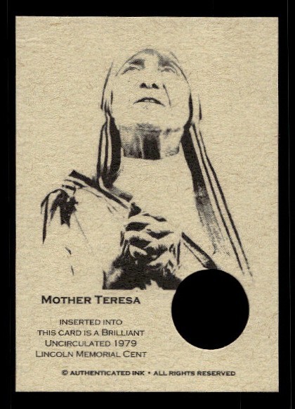 #TN0329 MOTHER TERESA 1979 Penny Collector Coin Card | eBay