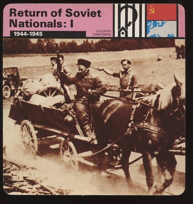 Return of Soviet Nationals: I Edito Service Card Second World War II ...