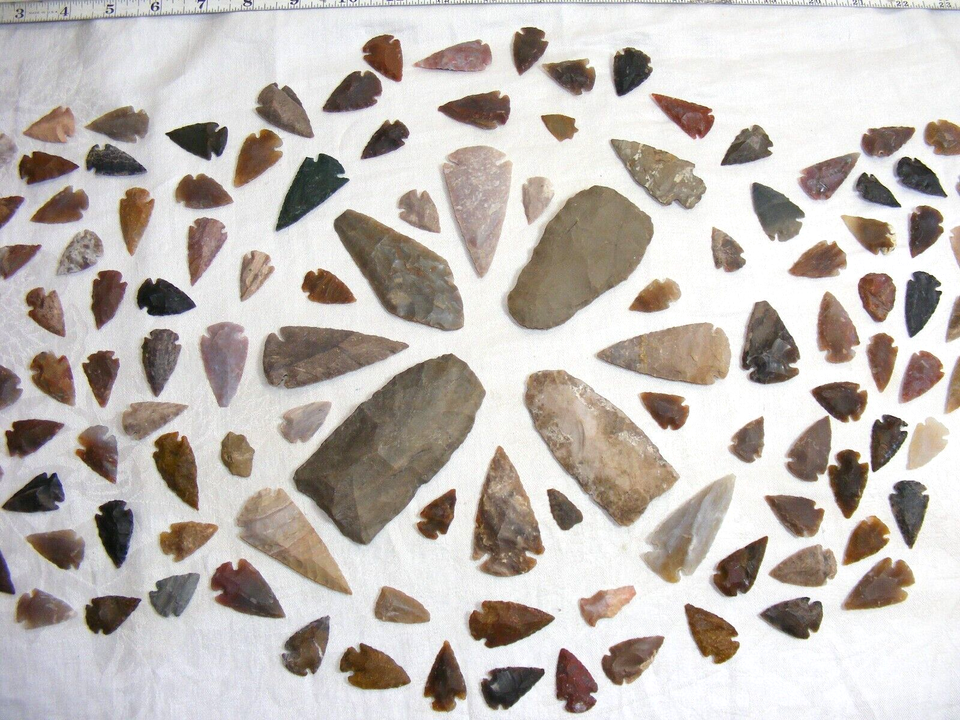 Vintage Native American Scrapping Cutting Stones & Arrowheads Collection 4-b | eBay