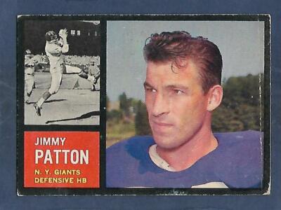 1962 Topps Jimmy Patton New York Giants #112 Football Card | eBay