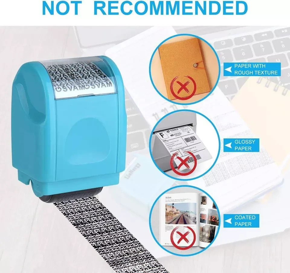 ID Theft Protection Stamp Security Data Defender Protect Privacy Roller ...