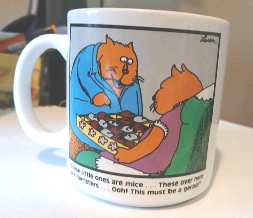 Vintage 1982 The Far Side Gary Larson Coffee Mug Funny Cats Chocolate ...
