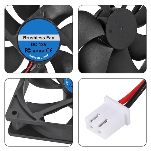 2Pcs DC 12V 12025 Cooling Fan 120x120x25mm 12cm 120mm Computer ball ...