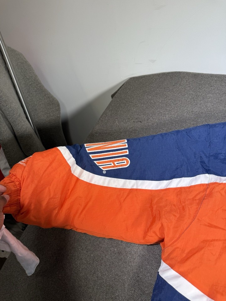 Vintage 90s Logo Athletic UVA Virginia Cavaliers Full Zip Puffer Jacket ...