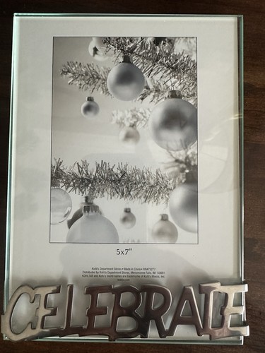 Picture Frame 5x7 Celebrate Winter Frost Glass & Metal Photo Frame | eBay