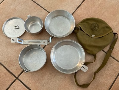 Vintage Boy Scouts of America BSA 5 Piece Aluminum Cooking Mess Kit | eBay