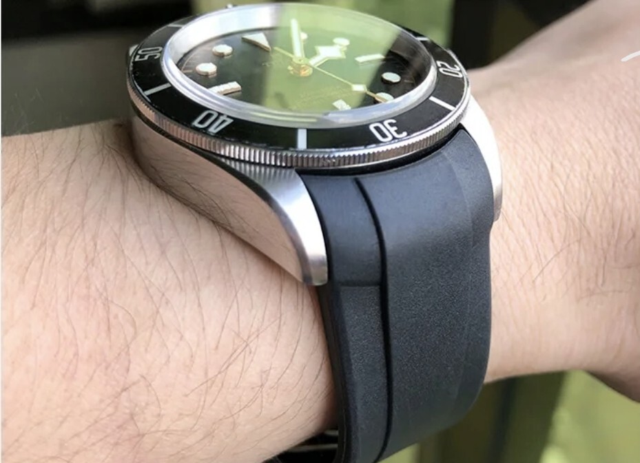 Rubber Strap For Tudor Black Bay 58 Heritage 41 Ranger Pro Chrono 22mm ...