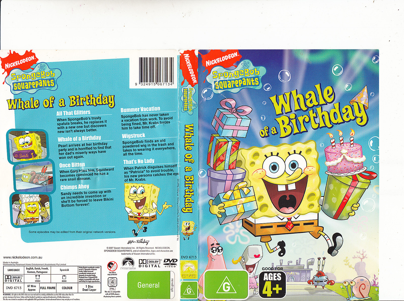 Spongebob Whale Of A Birthday Dvd