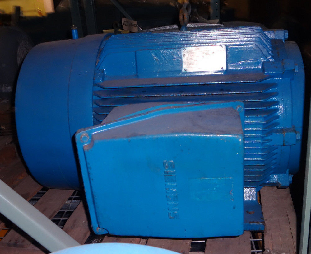 Siemens 60 HP, 460 V, 1185 rpm, Frame 404T, Model 1LA04046SE41B ...