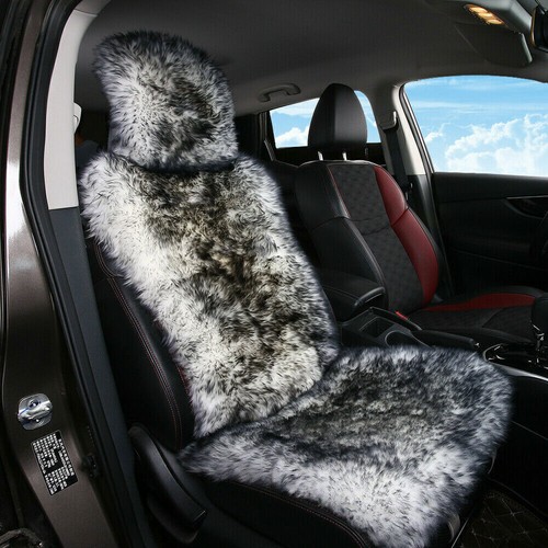 Sheepskin fur Car Seat Covers, Wool Car Seat Cushion for Adults (1 ...