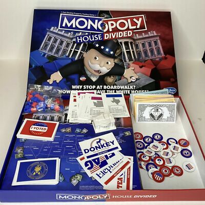 Monopoly House Divided Board Game Elections Politics White House Themed ...