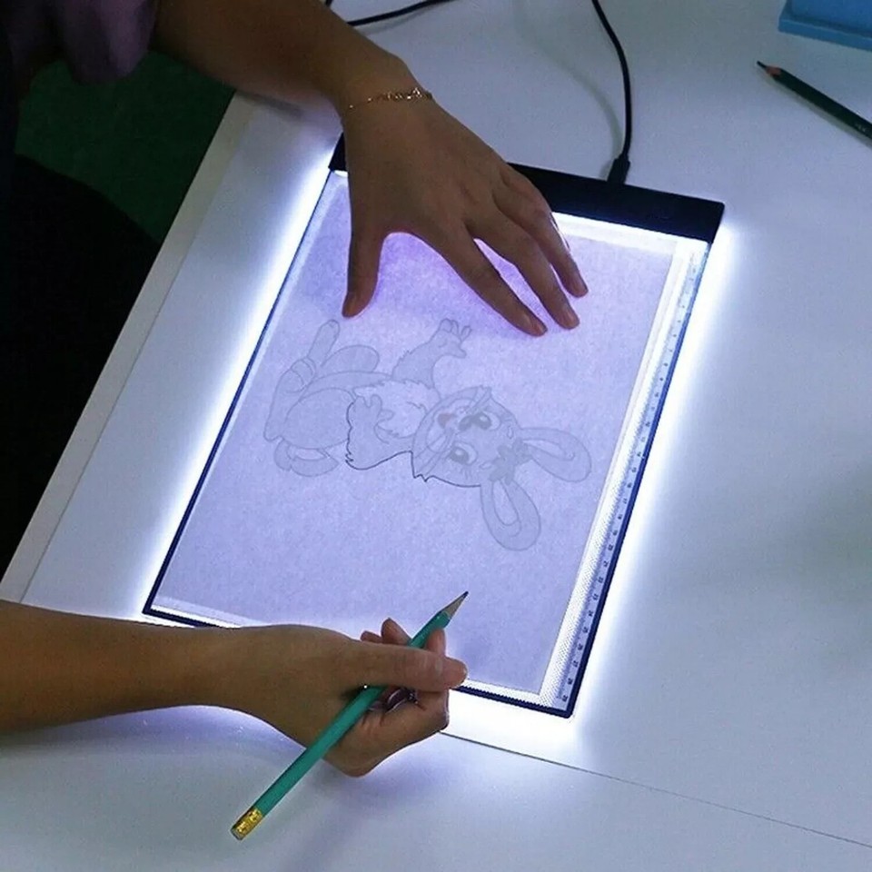 A4 LED Drawing Tracing Table Display Light Box Pad Artist Stencil Board ...