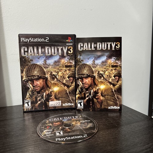 Call of Duty 3 PS2 Sony PlayStation Black Label w/ Manual CIB Tested ...