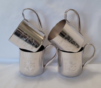 Set of 4 VTG Smirnoff Silver Mule Mugs/Tin Cups | eBay