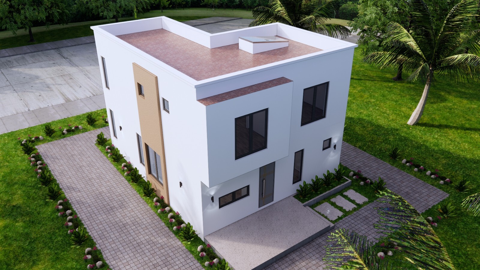 26x33 House Plans 8x10 Meter 3 Beds 3 Baths Terrace Roof PDF Plan (A4 ...