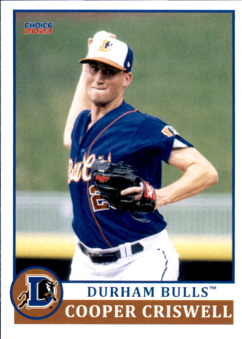 2023 Durham Bulls Choice #11 Cooper Criswell Carrollton Georgia GA ...