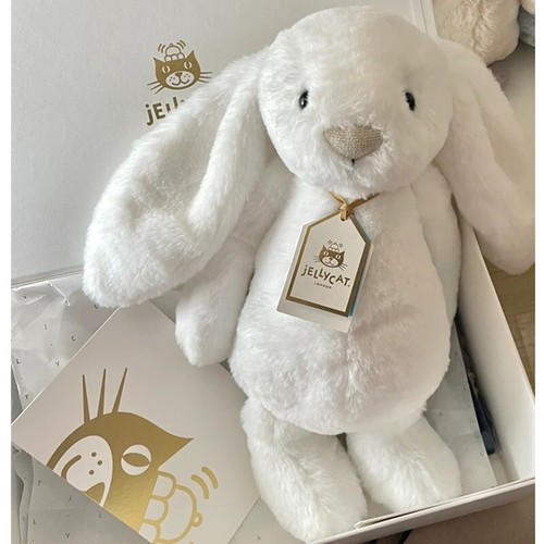 Jellycat BASHFUL WHITE BUNNY RABBIT Sweet Stuffed Plush Toy Valentine's ...