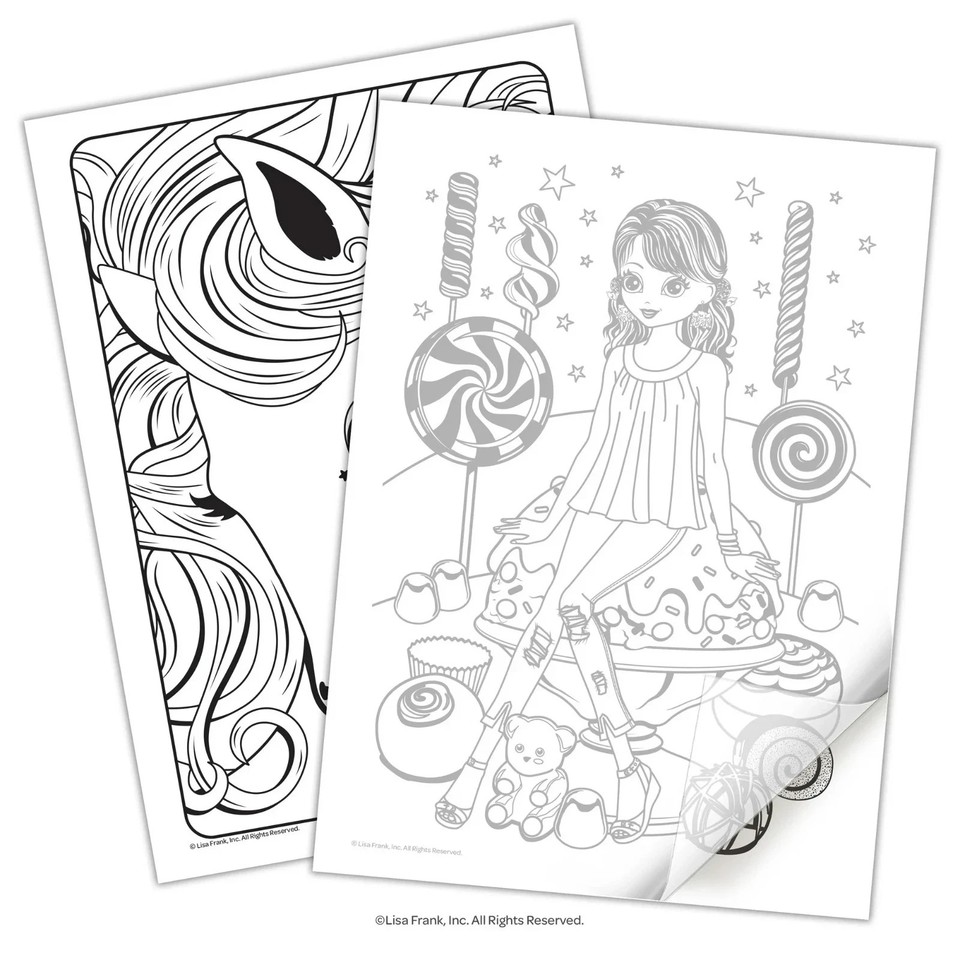 Lisa Frank 32-Page Coloring & Trace Activity Book – Paperback Kids Art ...