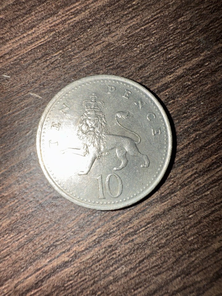 Rare 1992 British 10 Pence Coin DG Reg FD- Queen Elizabeth II ...