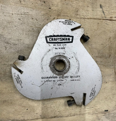 SEARS CRAFTSMAN MOLDING HEAD CUTTER 9-3214 93214 3 Cutter Design USA ...