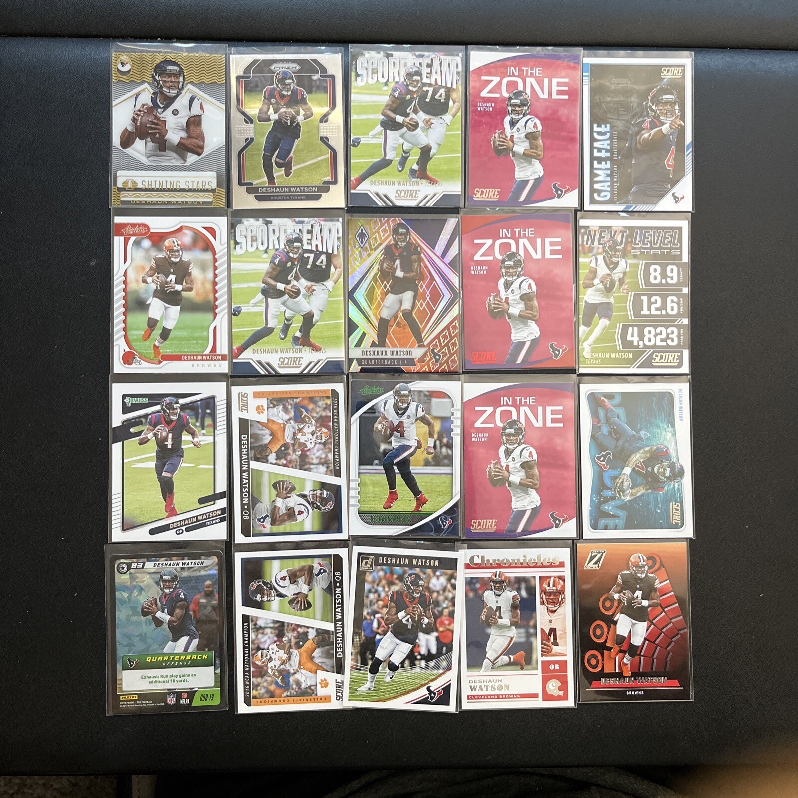 Deshaun Watson NFL Football Card Lot (20)- Browns, Inserts, Parallels ...