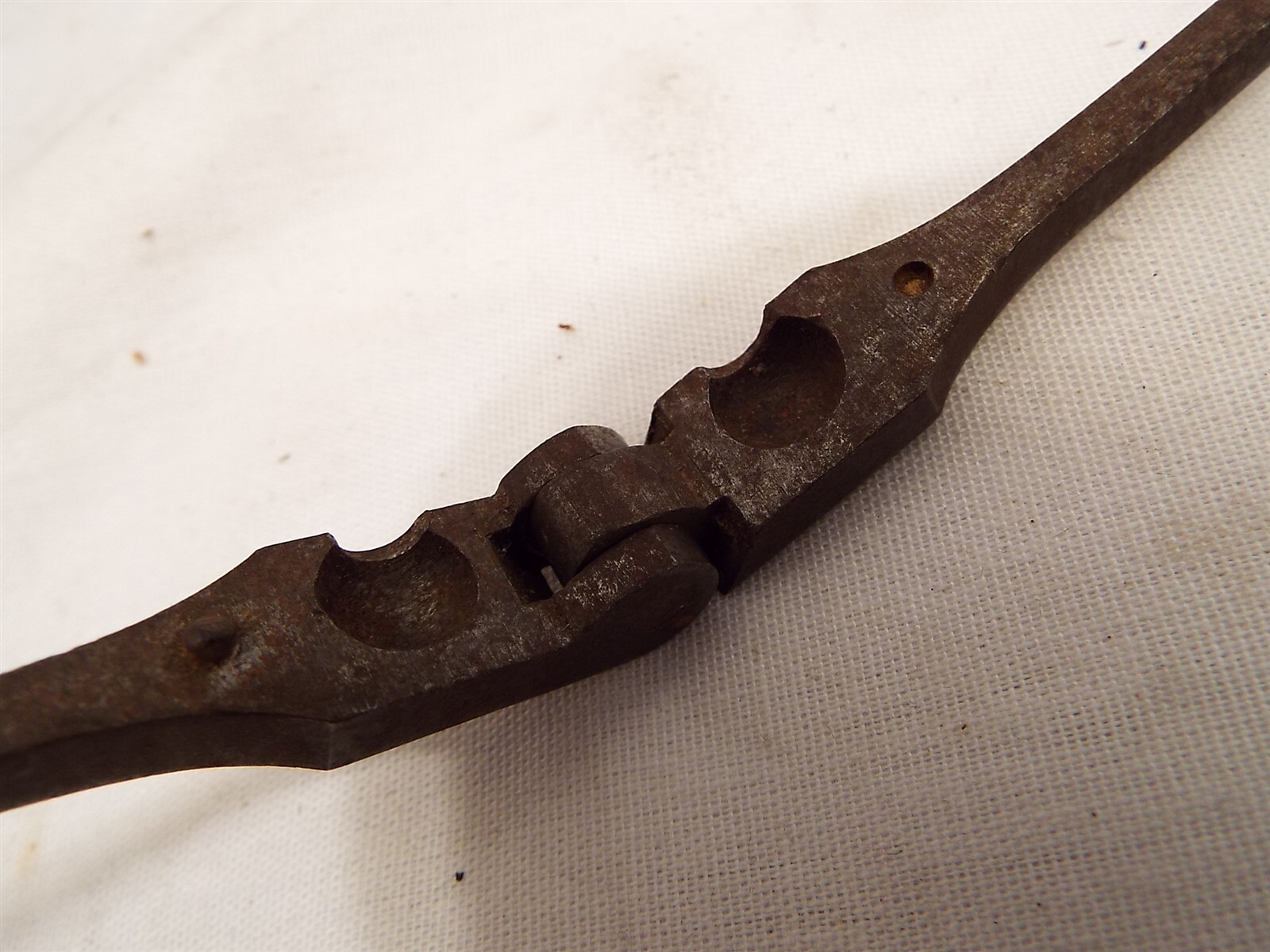 Antique Blacksmith Hand Forged Bullet Musket Ball Mold Iron Tool .32 ...