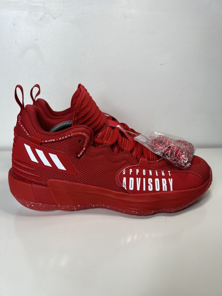 Adidas Dame 7 EXTPLY “Opponent Advisory” Scarlet Red GV8665 Sample Pair ...