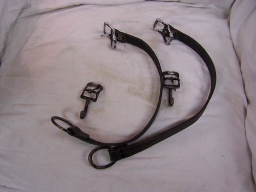 Ford Model T TOP STRAPS (LEATHER) AND HARDWAR- LOOPS ARE BRASS BUCKLES ...