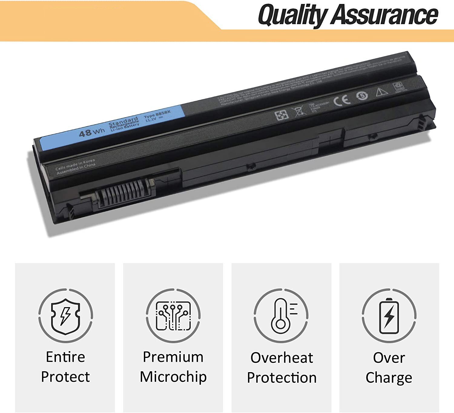 8858X Battery for Dell Latitude E6440 E5430 E5520 E5530 E6430 E6540 ...