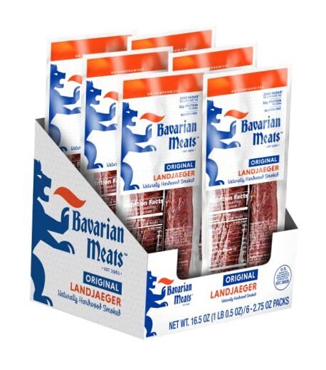 Landjaeger German Style Smoked 2.75 Ounce (Pack of 6) Original ...