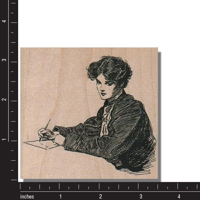 NEW Mounted Rubber Stamps, Lady Writing, Victorian,Woman,Writer,Hand ...
