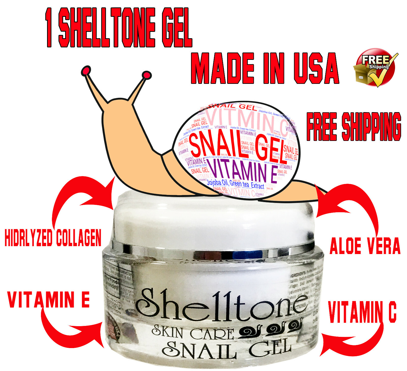 SHELLTONE,CELLTONE BABA DE CARACOL SNAIL GEL ORIGINAL. Snail cream ...