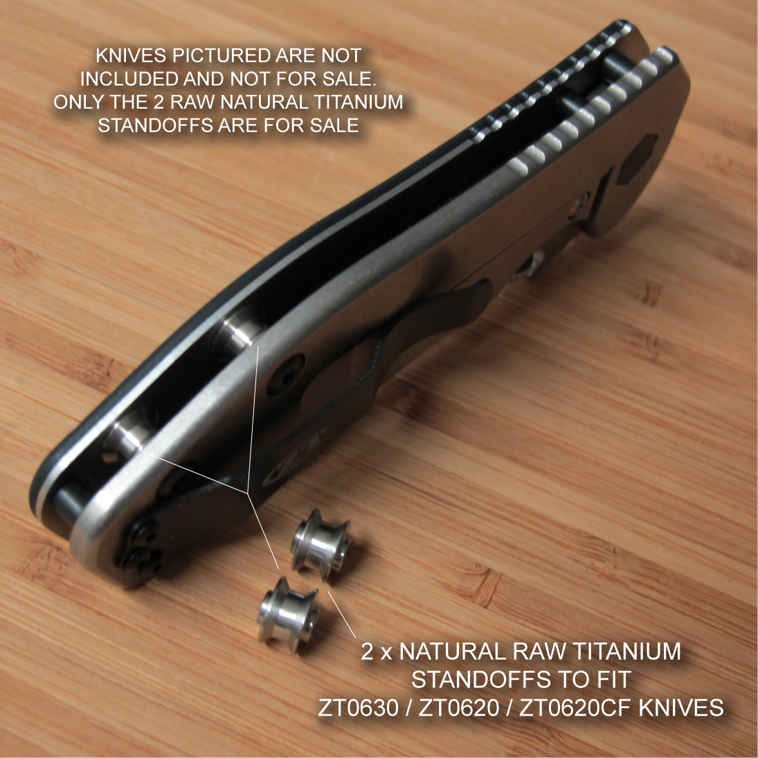 Zero Tolerance ZT0620 ZT 630 620CF Knife Natural RAW Titanium Custom ...