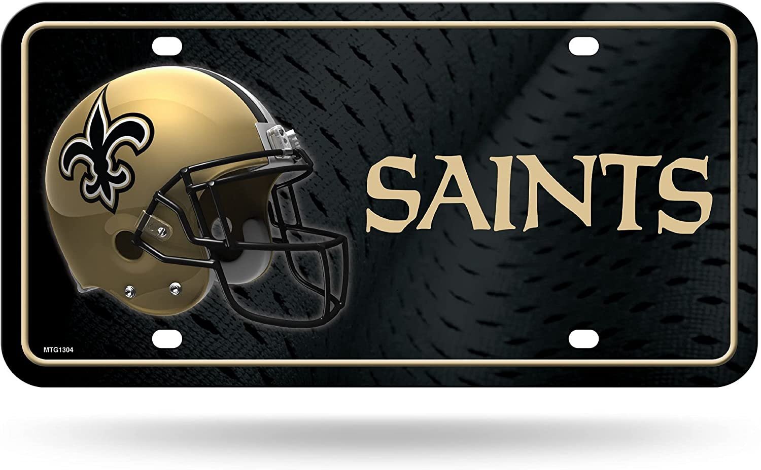 New Orleans Saints Metal Auto Tag License Plate, Helmet Design, 6x12 ...