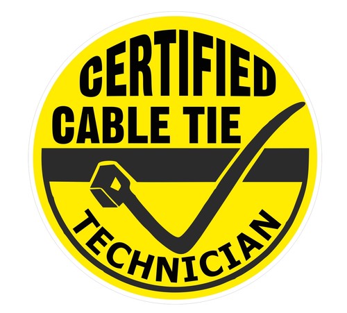 Funny Cable Tie Technician vinyl car toolbox sticker decal Electrician ...