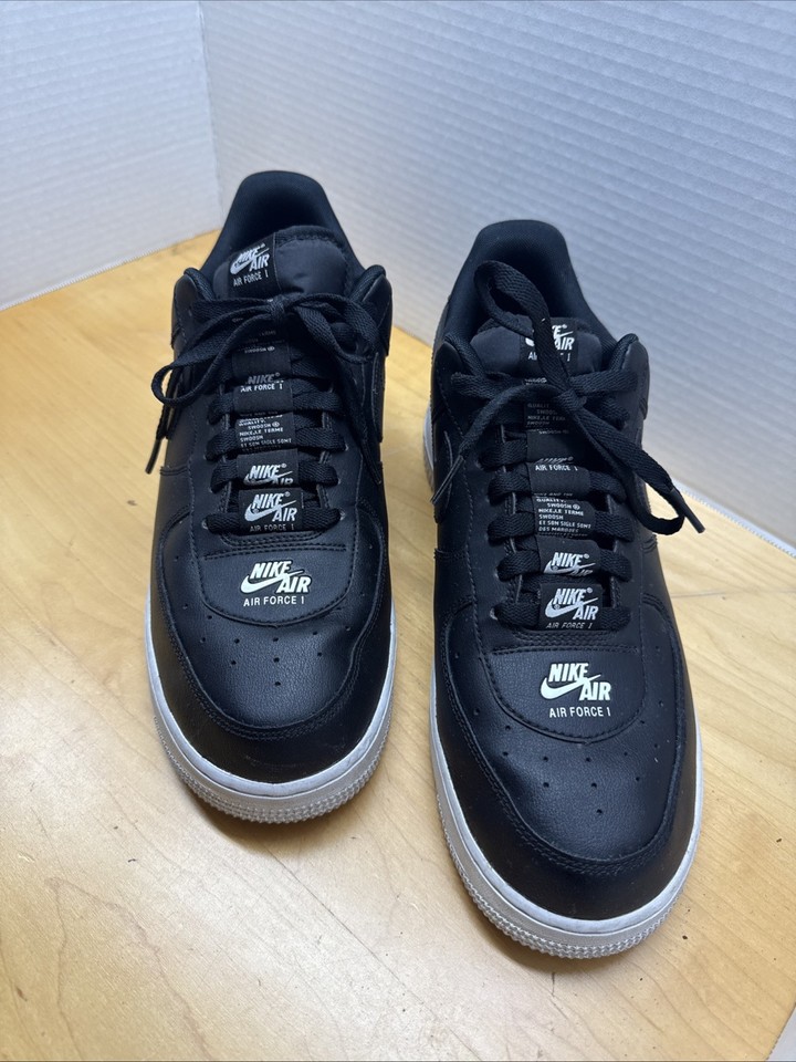 Nike Air Force 1 '07 LV8 Double Air Pack Black Athletic Sneakers Shoes ...