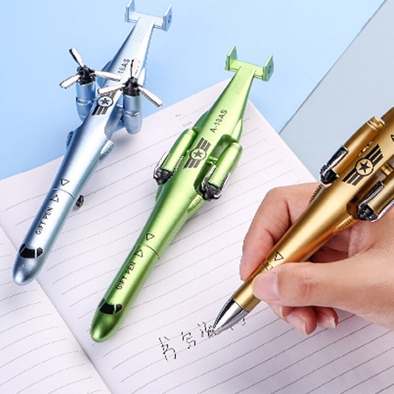 Creative Helicopter Airplane Shape Gel Pen Student Writing Office ...