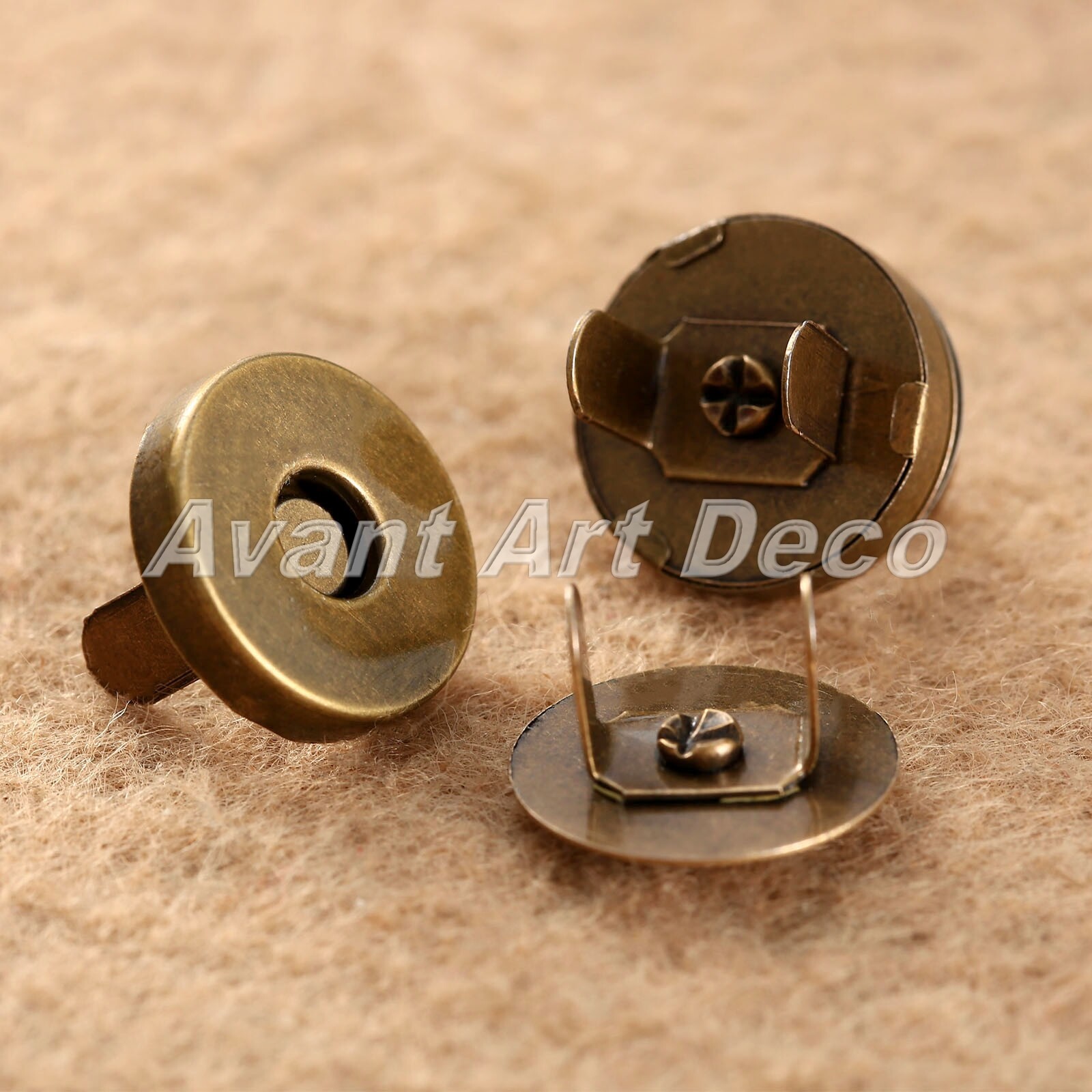 10/50 Sets For Purse Bag Closures Sewing Button 14/18mm Magnetic ...