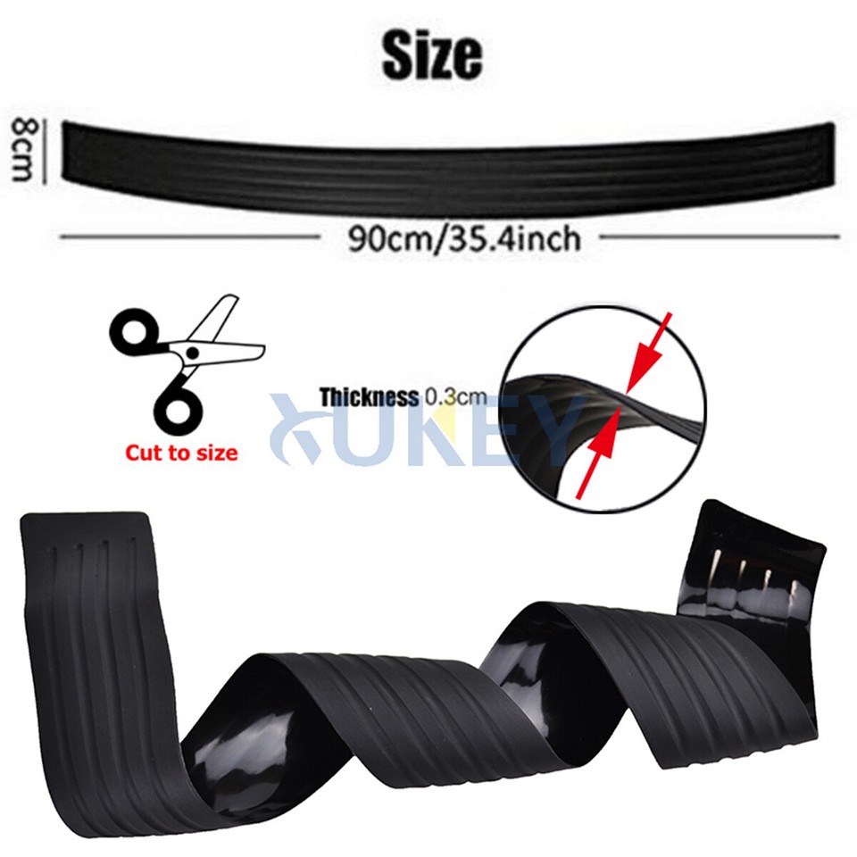 Rear Boot Bumper Sill Rubber Cover Guard Trim Pad Moulding Protector ...