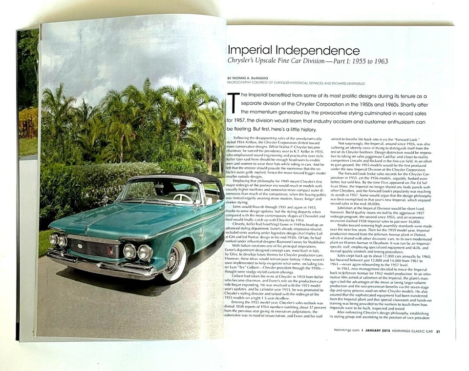 2015 Hemmings Classic Car Magazine Chrysler Imperial Ford F Series ...