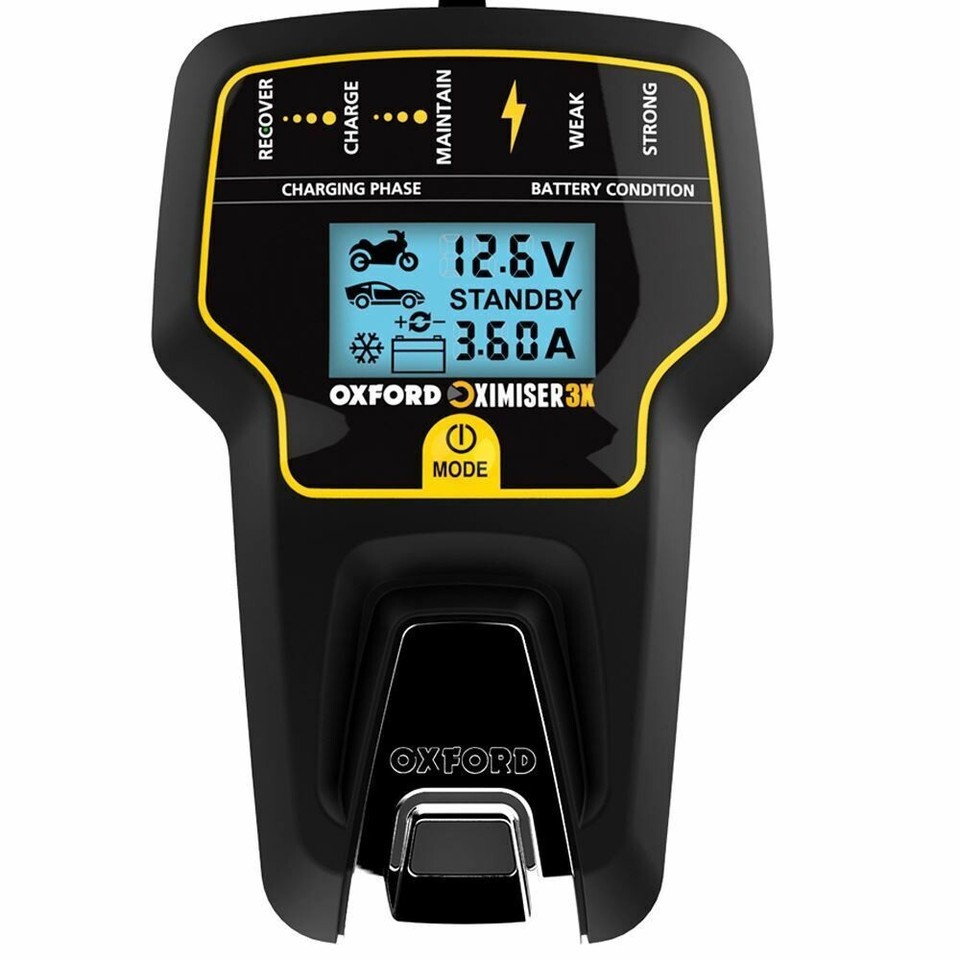 Oxford Oximiser 3X Motorcycle Bike 12V Battery Charger Optimiser ...