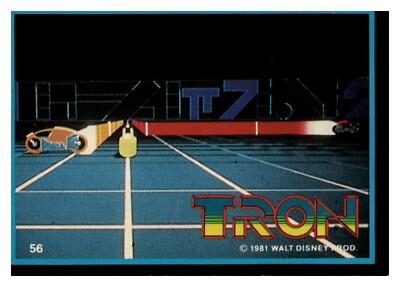 1981 Disney Tron The Movie Single Trading Card #56 Puzzle Back The Ride ...