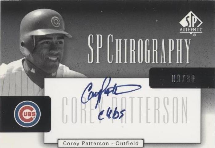 2004 SP Authentic - Sp Chirography Corey Patterson #CA-PA Silver Black ...