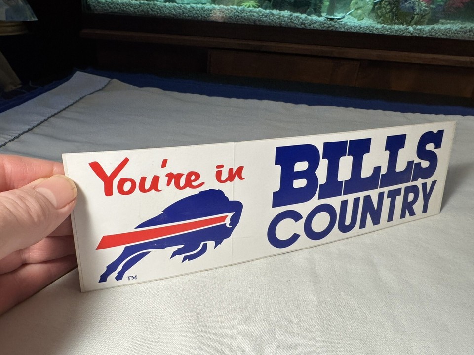 1990's Bumper Sticker Decal Buffalo Bills NFL Football You're in Bills ...