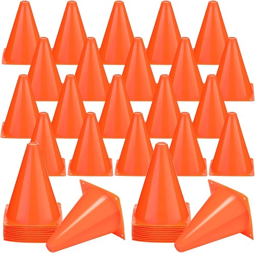 40 Pieces Small Orange Cones for Sports 7 Inch Football Cones Bike ...