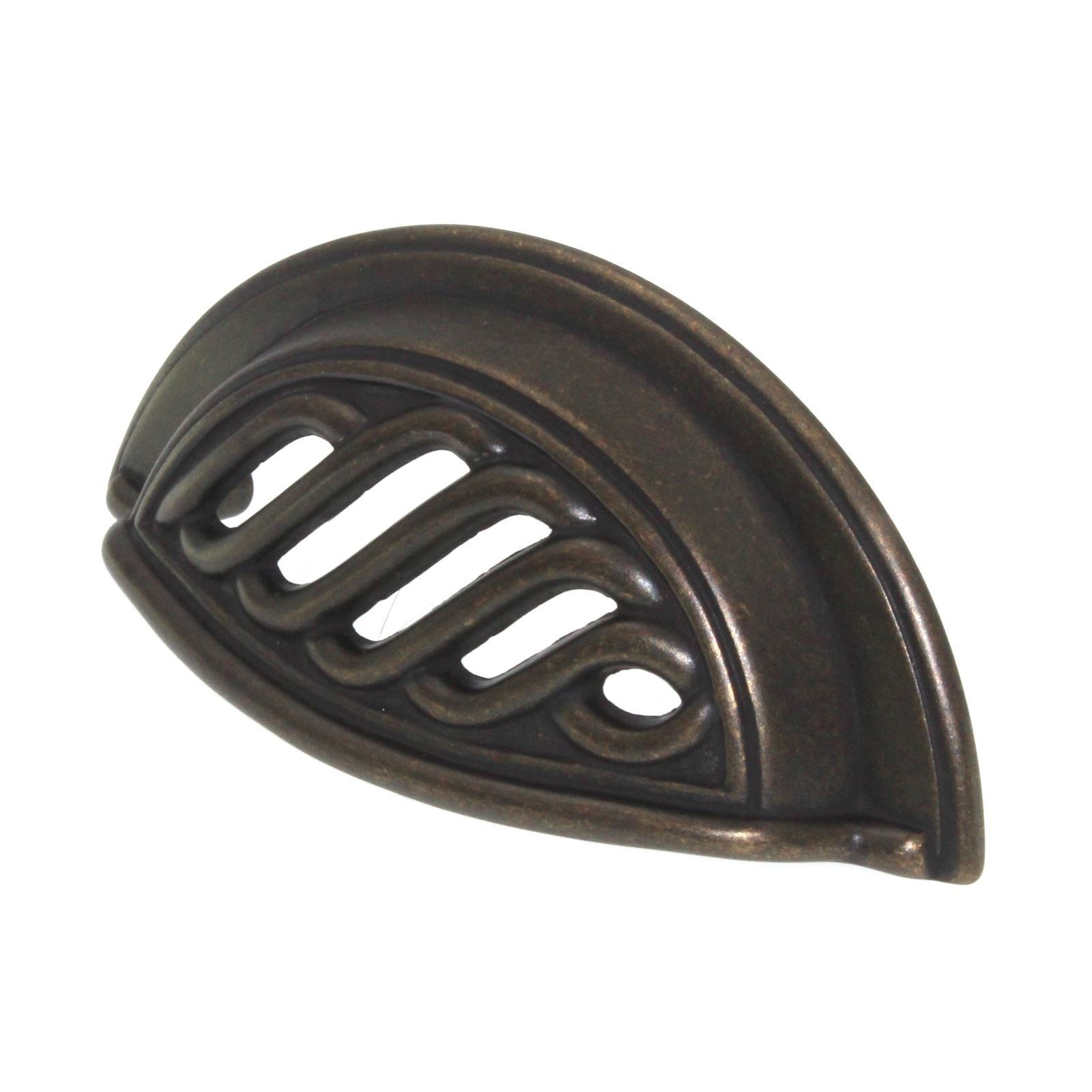 Hickory Hardware Charleston Blacksmith Brass 3" Ctr Drawer Cup Pull ...