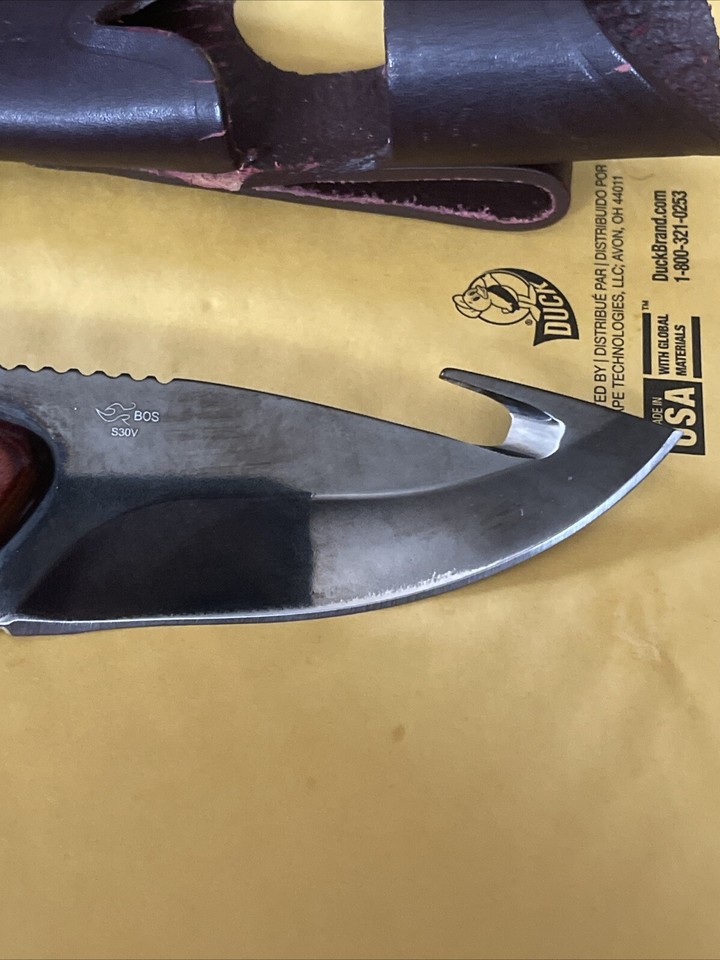 Buck 193 Alaska Guide Knife With Sheath Bos S30v Steel ( K ) Gut Hook ...